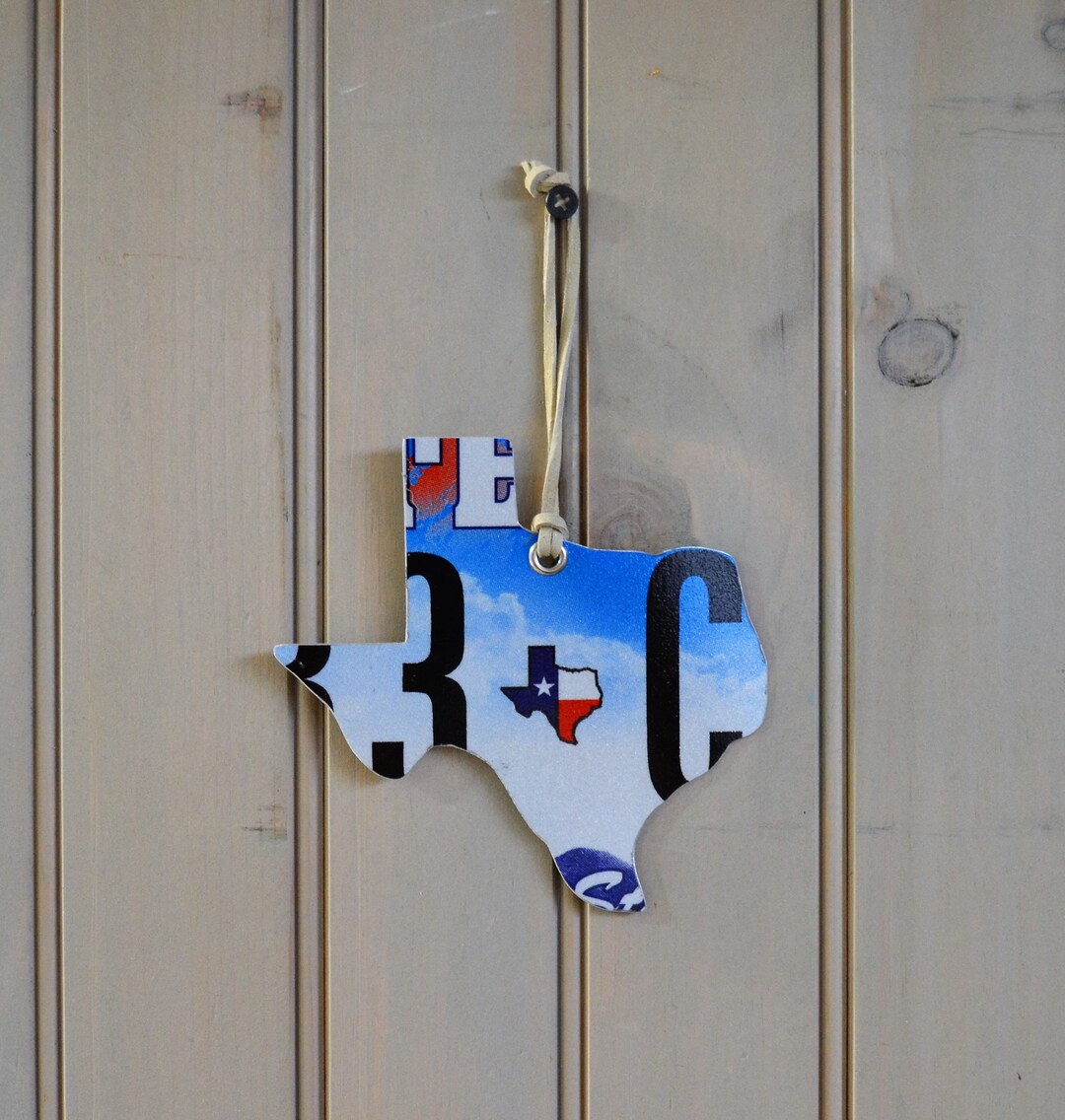 Texas License Plate Christmas Ornament: State Souvenir - Etsy