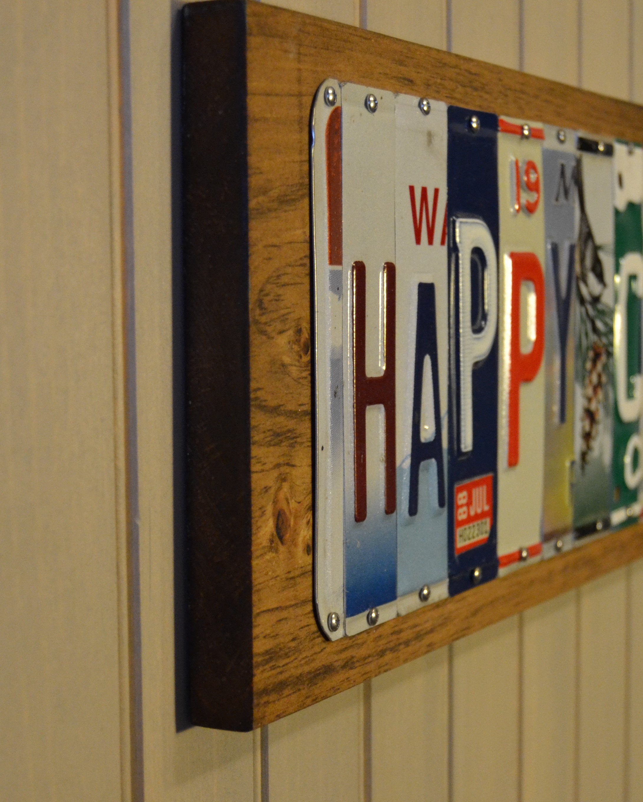 Happy Campers Custom License Plate Sign RV Life Camping Sign | Etsy