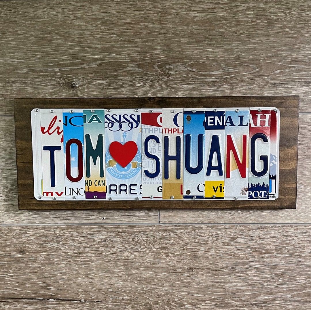 Personalized Gift for Boyfriend, Girlfriend, License Plate Sign ...