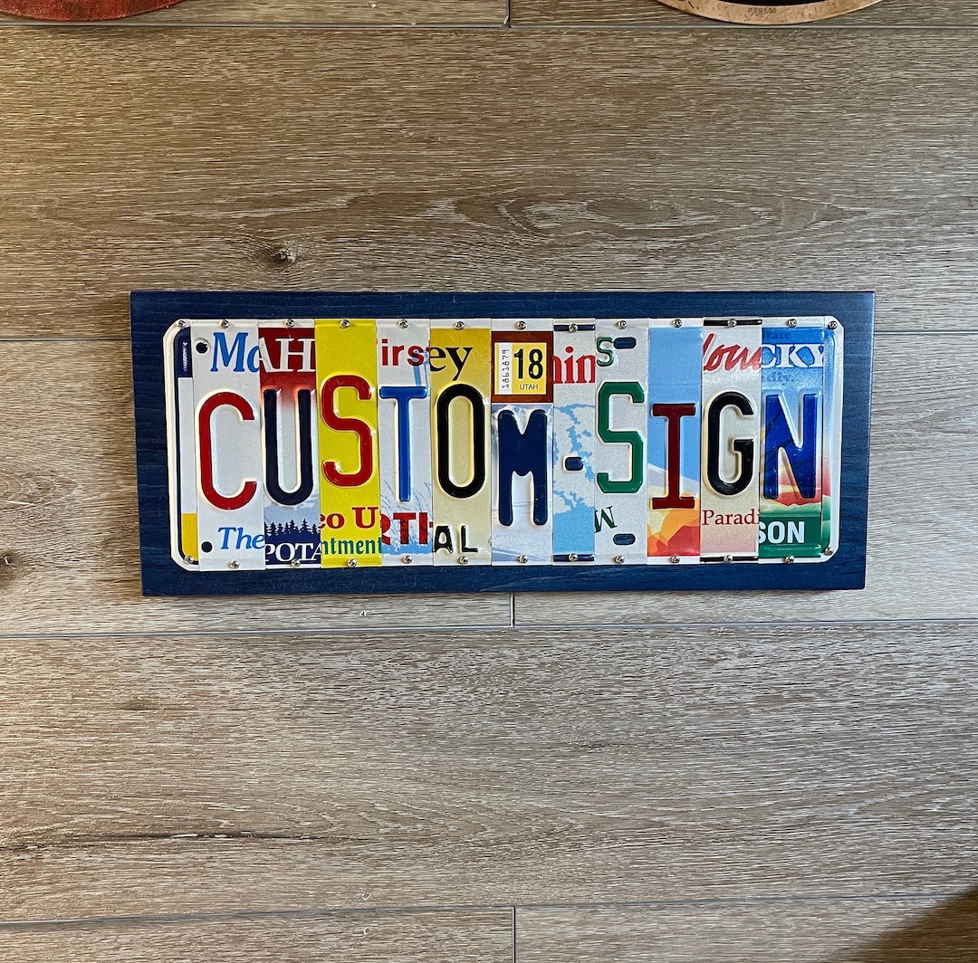 License Plate Signs, Personalized Anniversary Gift, Anniversary Gift ...