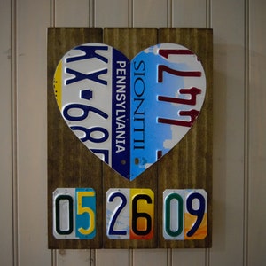 Personalized Any Year Anniversary License Plate Sign Choose Your States ...