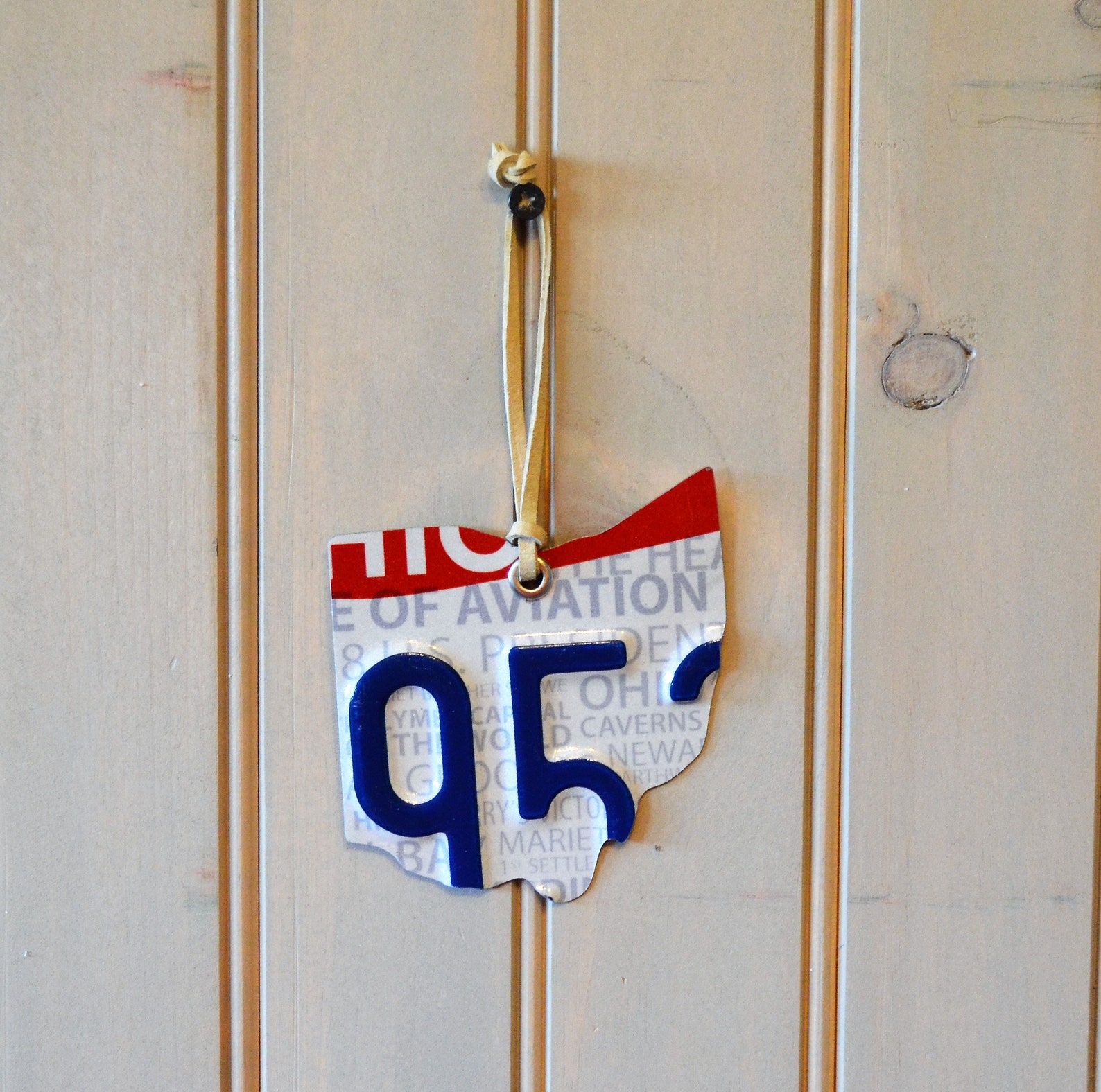 Ohio License Plate Ornament, Christmas Ornament, Measures Approx 3 3/4 ...