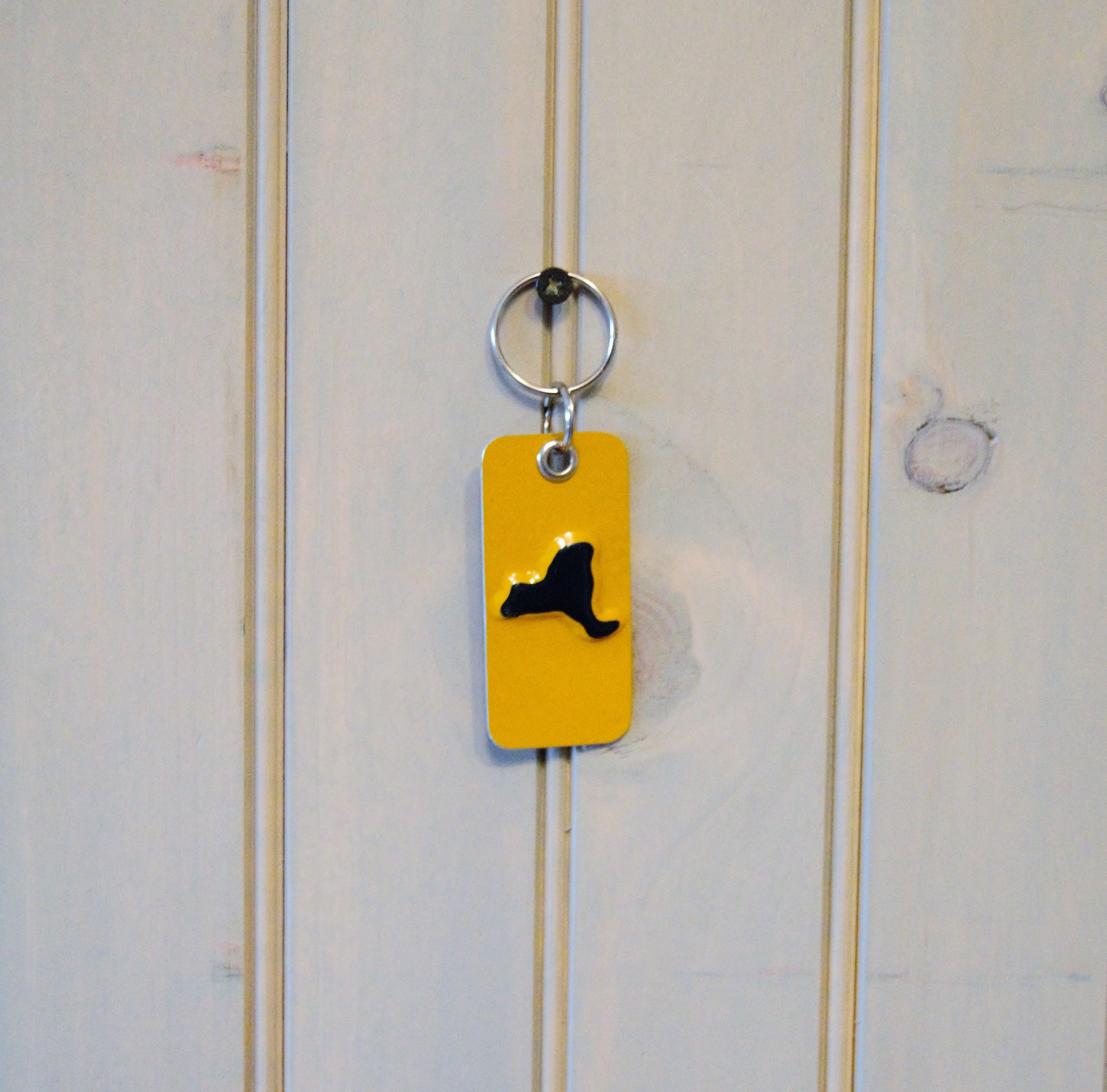 New York license plate Key chain key ring approx 3 3/4 inches | Etsy