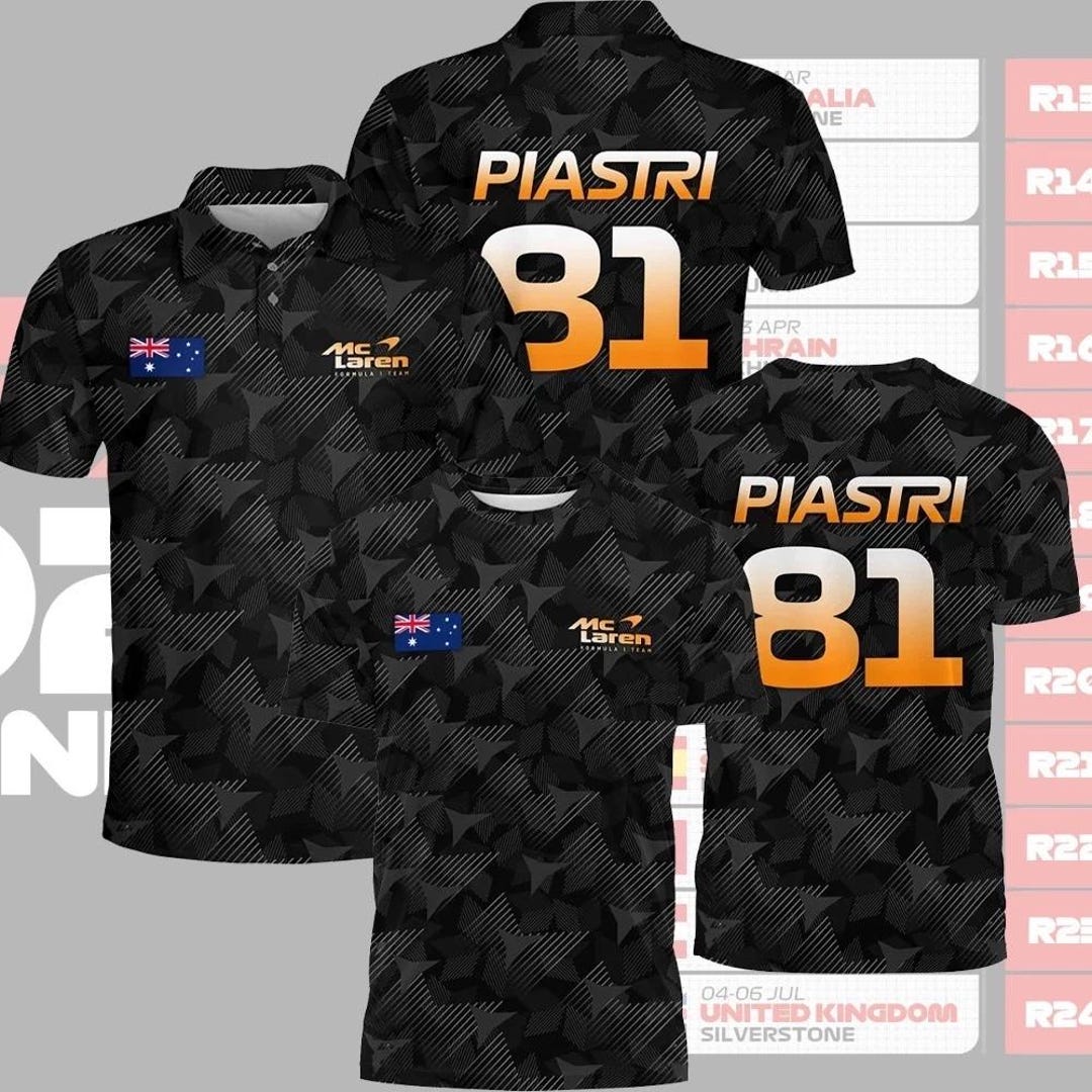 2025 Special Oscar Piastri #81 Mclaren F1 Limited Edition Polo Gift, F1 ...