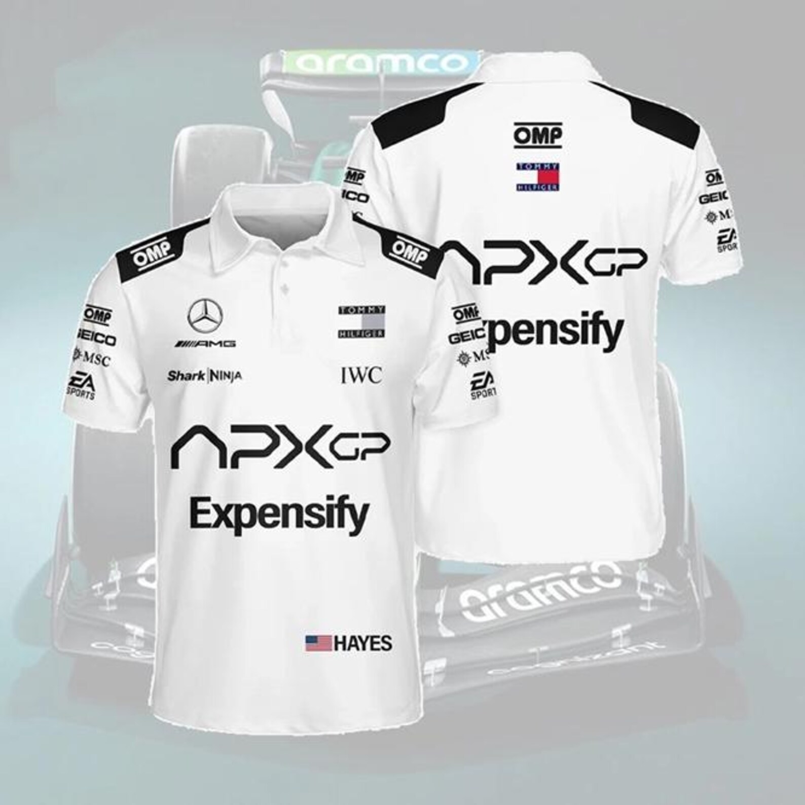 2025 White Version for Racing Fan 3D All Overprinted Polo, F1 Racing 3D ...