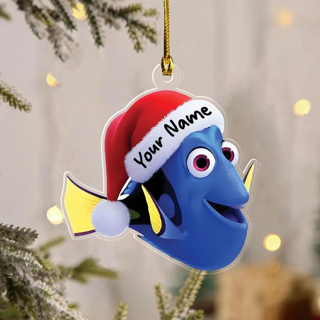 Merry Xmas Customs Name Finding Nemo Christmas Ornament, Personalized ...