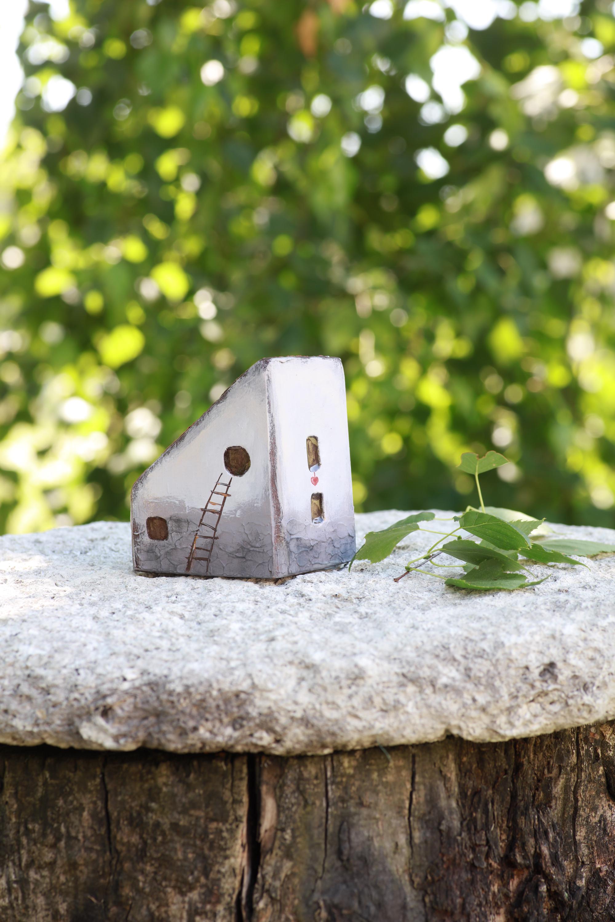 Miniature Wooden House Figurine: Rustic Cottagecore Decor - Etsy