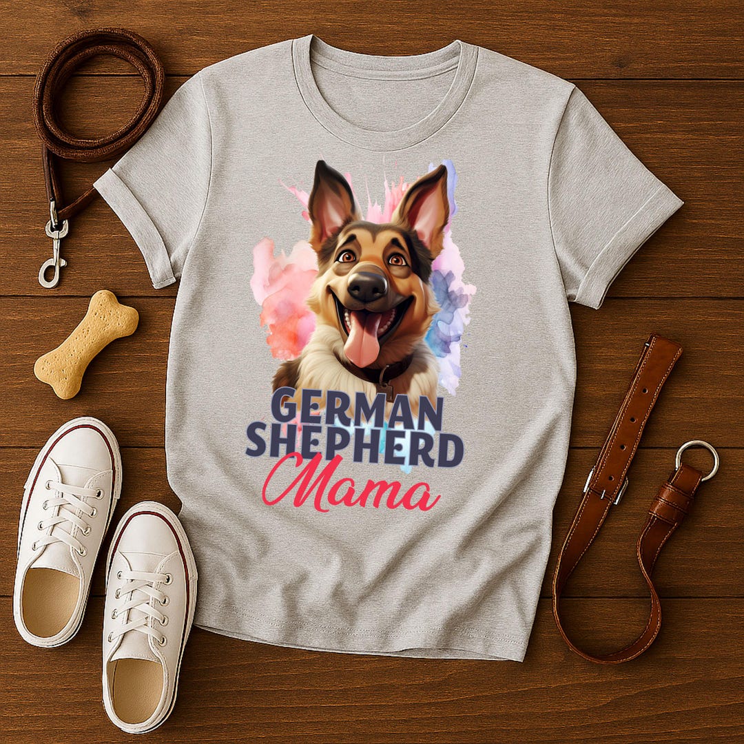 German Shepherd Mama PNG • Rainbow Watercolor German Shepherd • Dog Mom ...