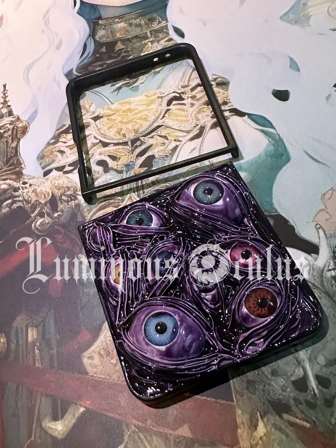 Horror Resin Human Eyeballs Hinge Protector Phone Case, Custom Galaxy Z ...