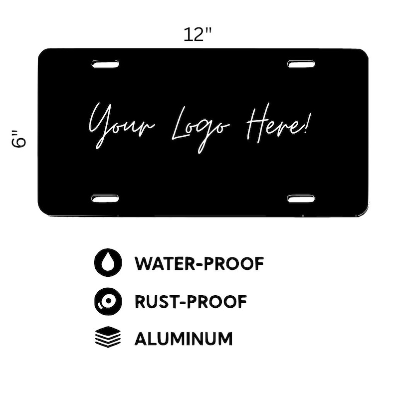 Custom Laser Engraved License Plate | Heavy Duty .65MM Aluminum ...