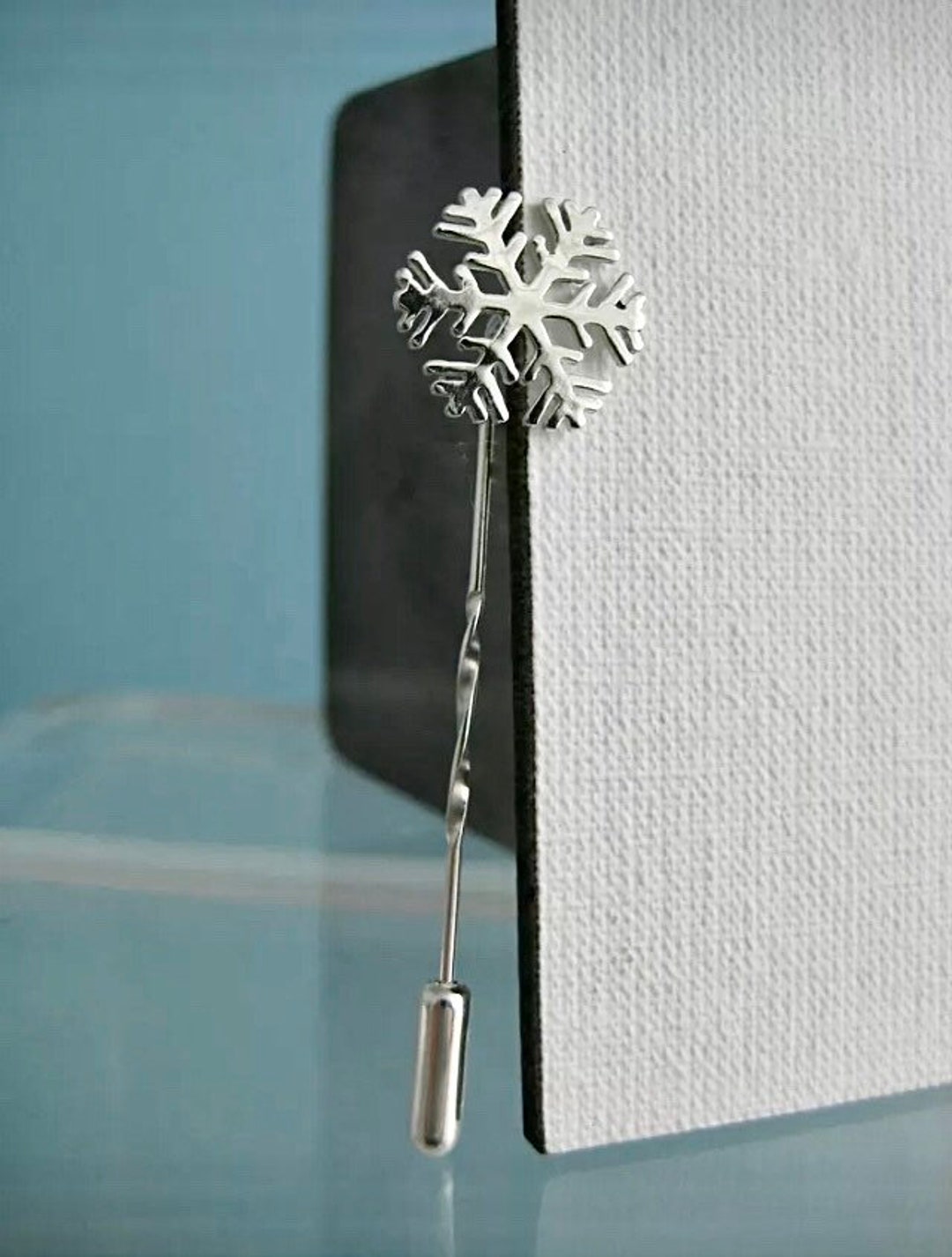 Silver Stick Pin Snowflake Tie & Lapel Sick Pin-brooch Solid Sterling ...