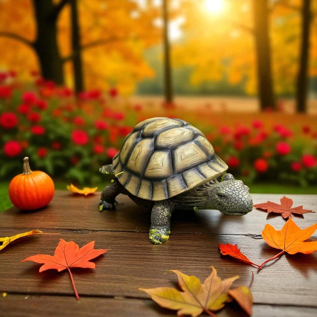 Realistic Resin Tortoise Garden Statue: Turtle Yard Decor - Etsy