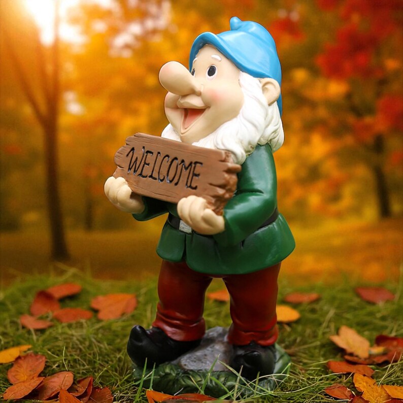 Funny Garden Gnome Statue: Cheeky Resin Lawn Ornament - Etsy