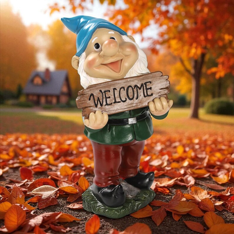 Funny Garden Gnome Statue: Cheeky Resin Lawn Ornament - Etsy