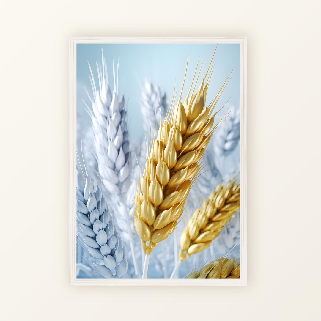 Gold Wheat Printable Wal Art Print Wheat Grass Print Farmhouse Kitchen ...