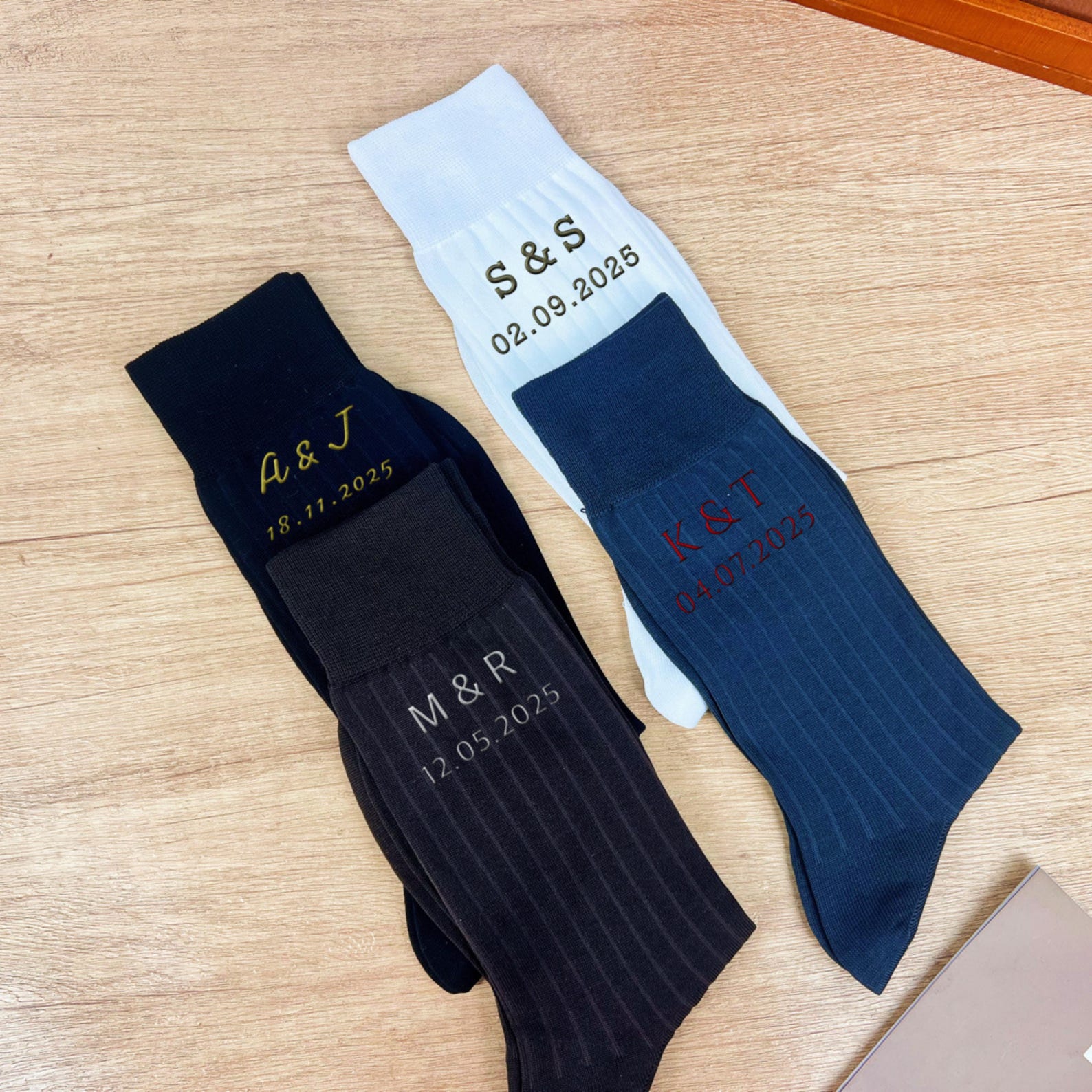 Personalized Wedding Socks for Men,embroidery Groomsmen Socks for ...
