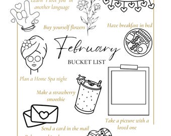 June Bucket List - Colouring Page - PRINTABLE Journal Page - Monthly ...