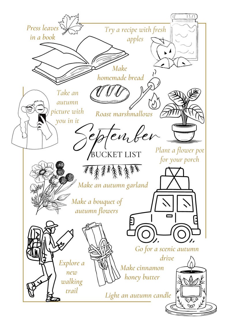Monthly Bucket List Bundle: Coloring Journal Pages (printable) - Etsy