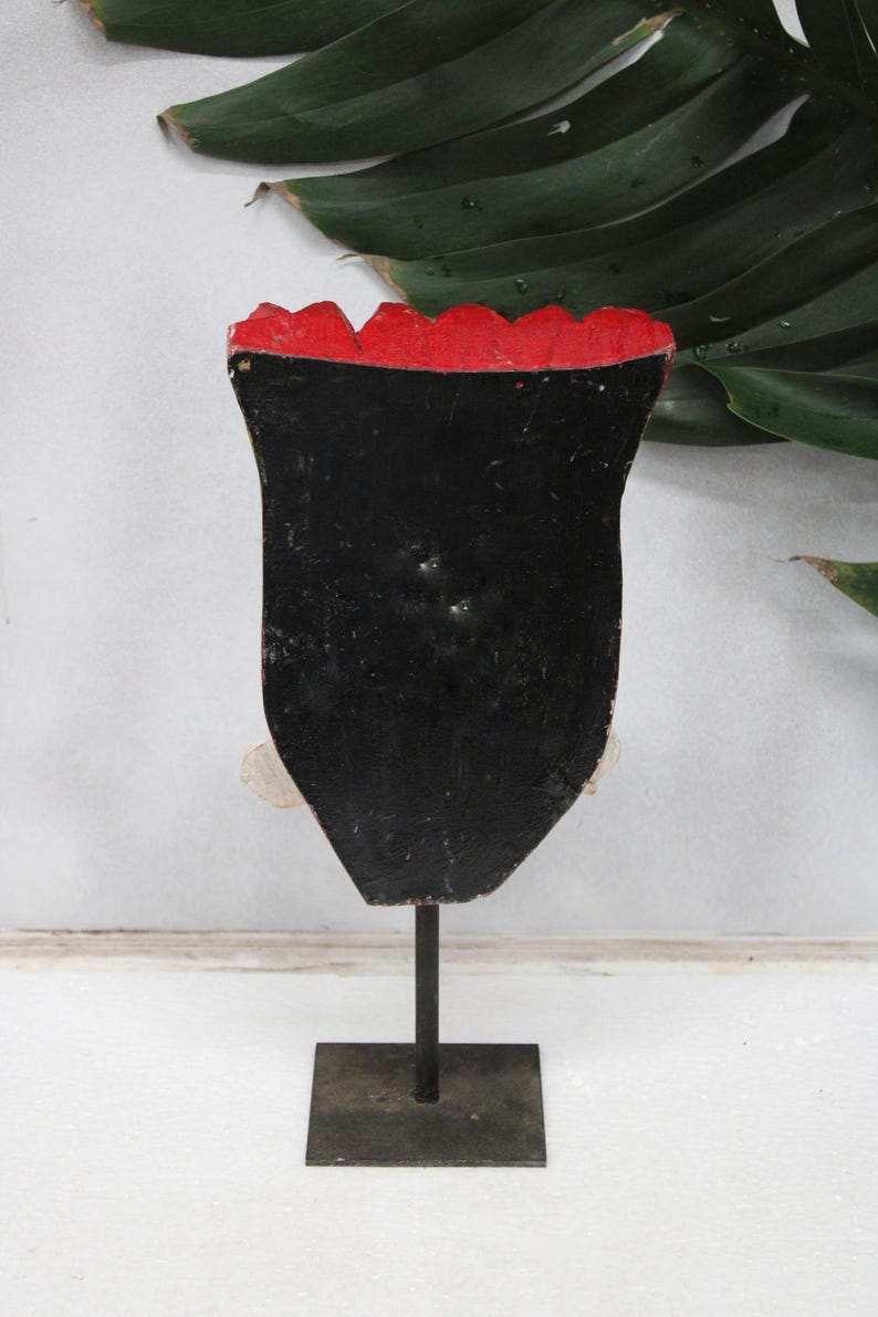 Garuda Face Mask | Wooden Vintage Garuda Figure on Stand | Home & Table ...