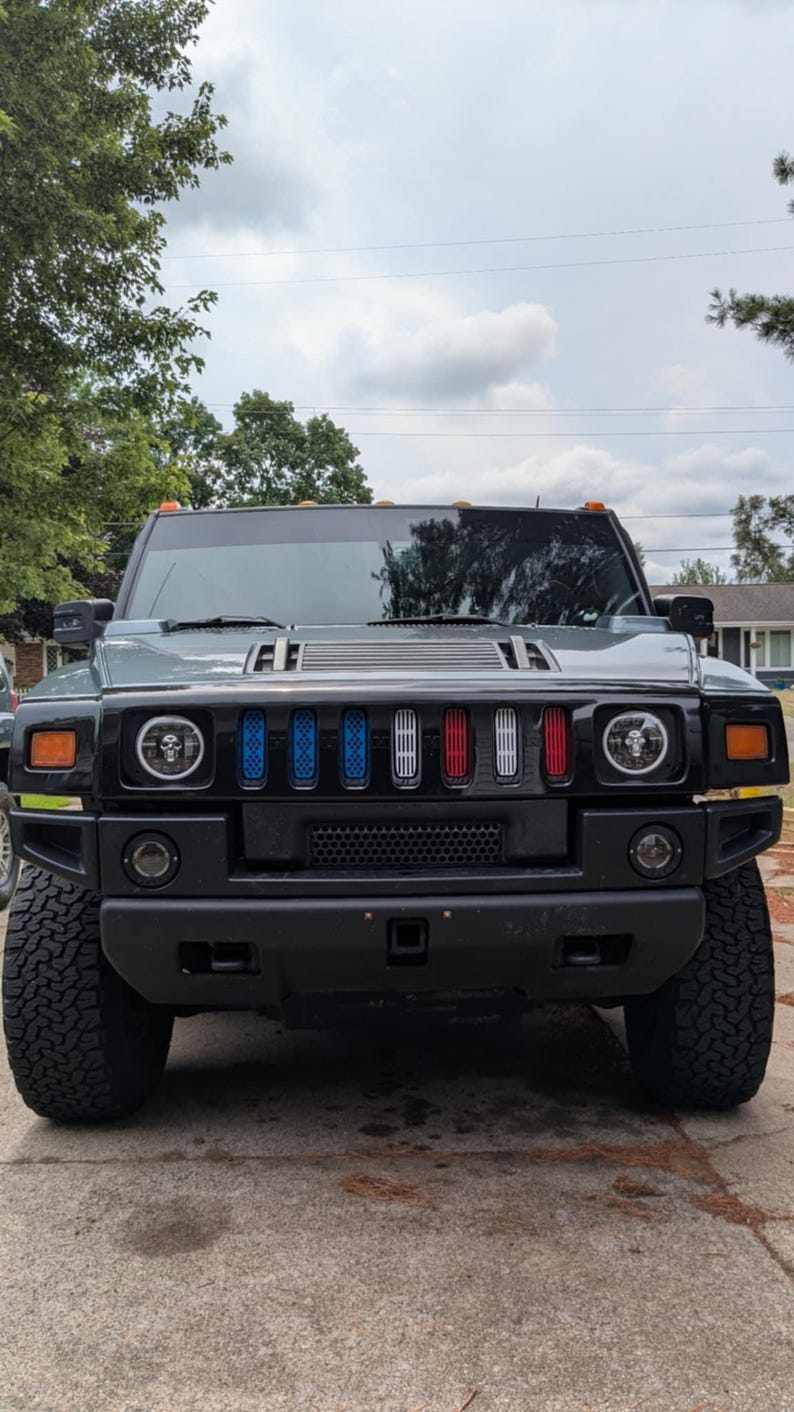 Custom Hummer H2 Grill Inserts – Snap-in, No-drill, 4 Designs & 9 ...