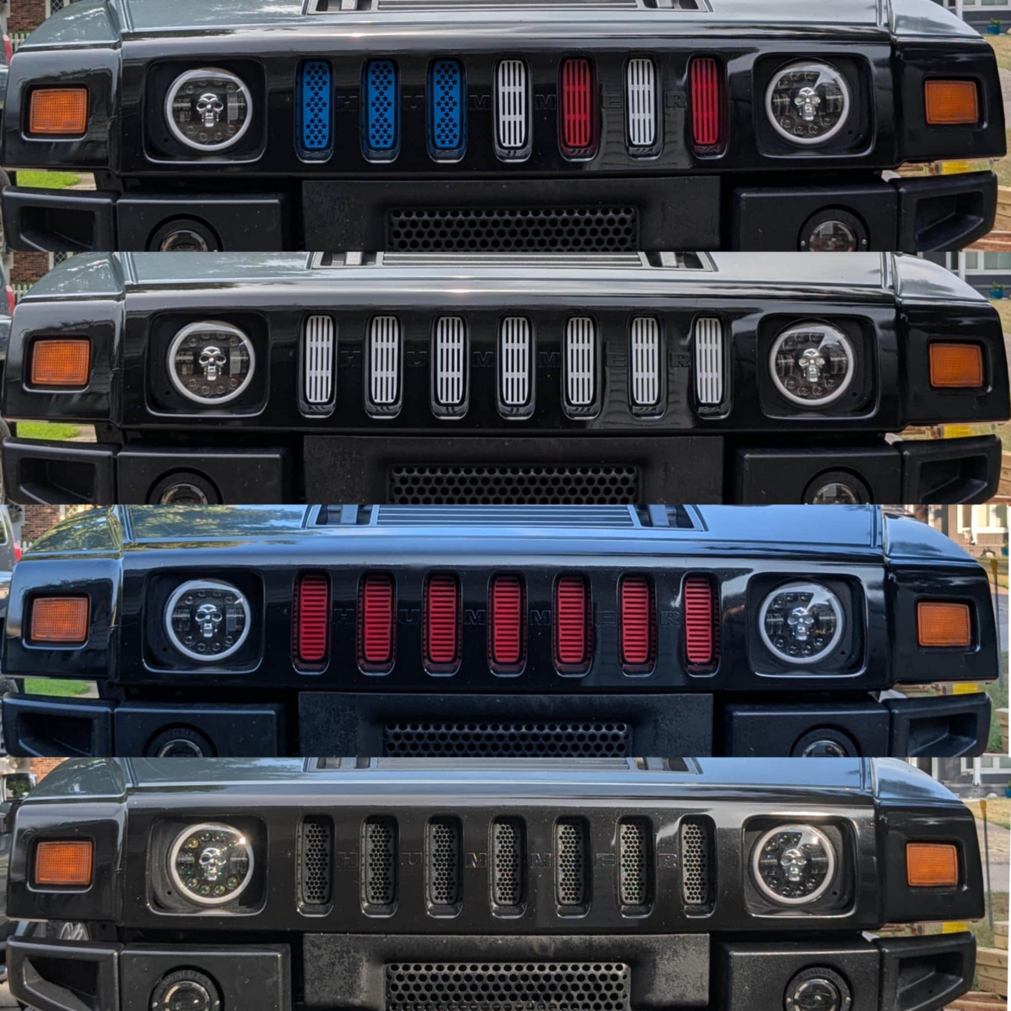 Custom Hummer H2 Grill Inserts – Snap-in, No-drill, 4 Designs & 9 ...