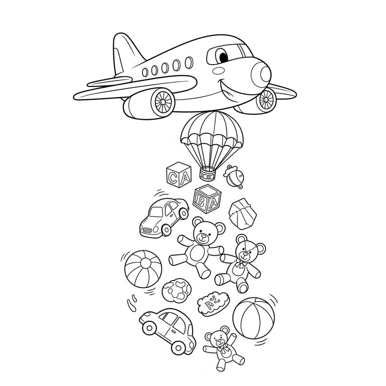 21 Airplane and Airship Colouring Pages for Kids | A4 Printable Digital ...