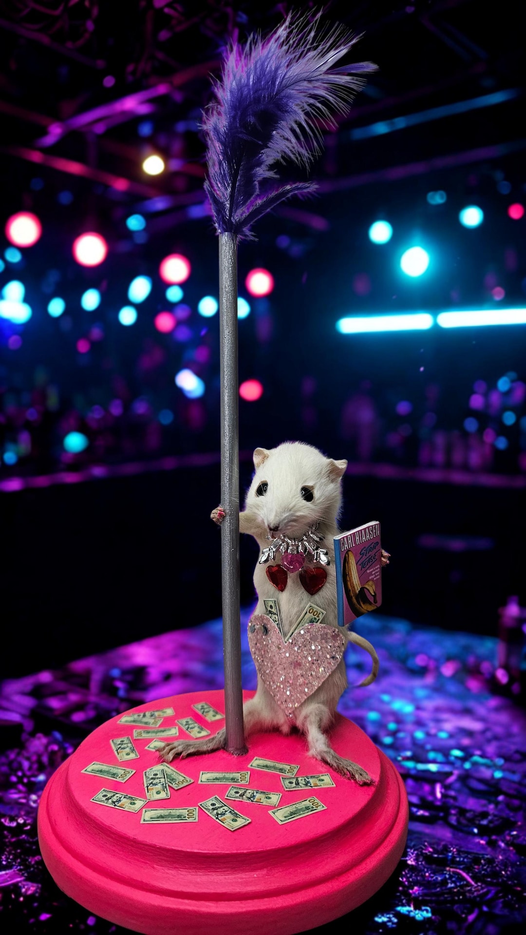 Striptease Taxidermy Rat. Pole Dancing Mouse. Exotic Dancer Oddity ...