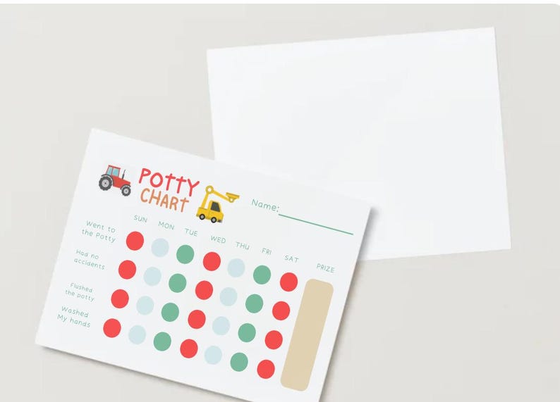 Tractor Potty Training Chart: Toddler Reward System - Etsy Australia