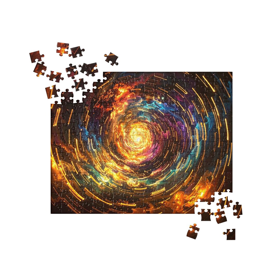 Abstract Swirls Puzzle - V3 - Jigsaw Puzzle | Cosmos Inspired Design ...