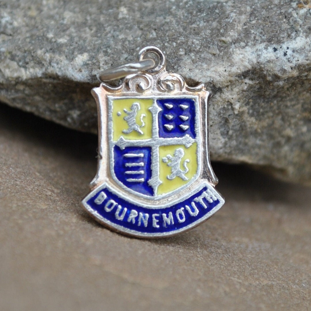 Bournemouth, Vintage Silver Charm Town Crest Souvenir Coat of Arms ...