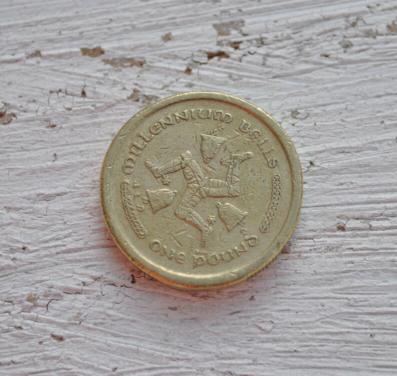 Vintage One Pound Coin 2000 Isle of Man Millennium Bells - Etsy