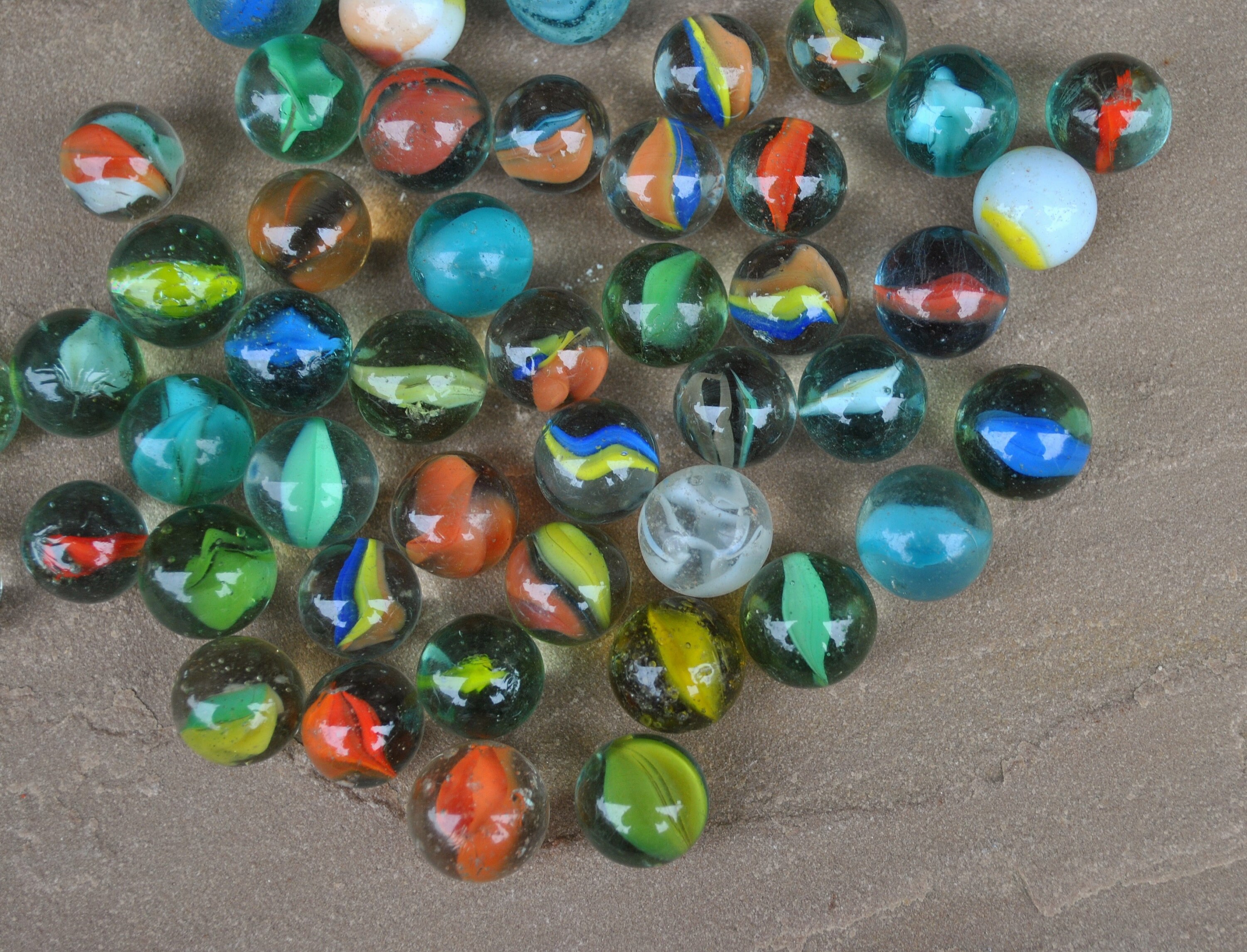 Vintage Selection of 54 Old Glass Marbles Various Colours - Etsy UK