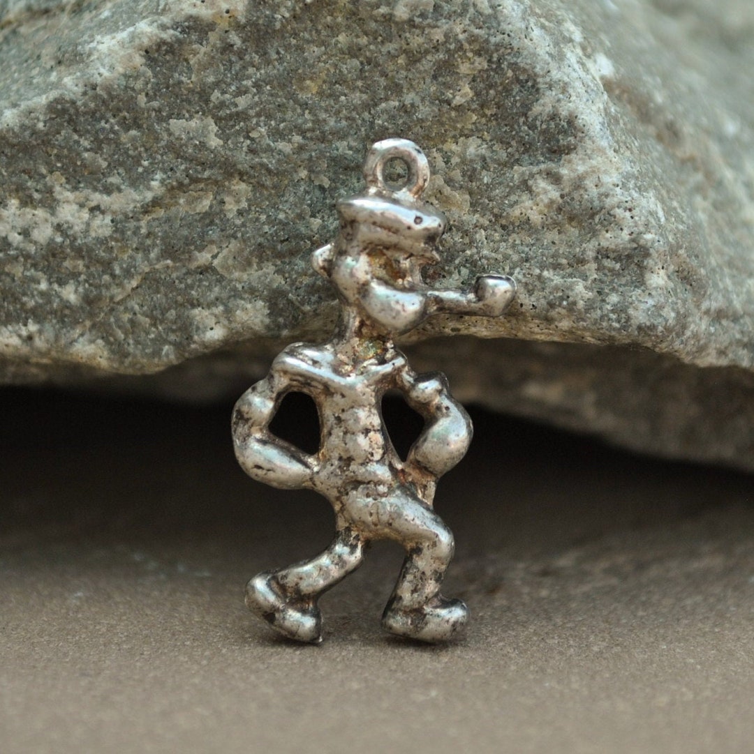 Popeye Vintage Silver - Character - 3D - Pendant or Charm - Etsy