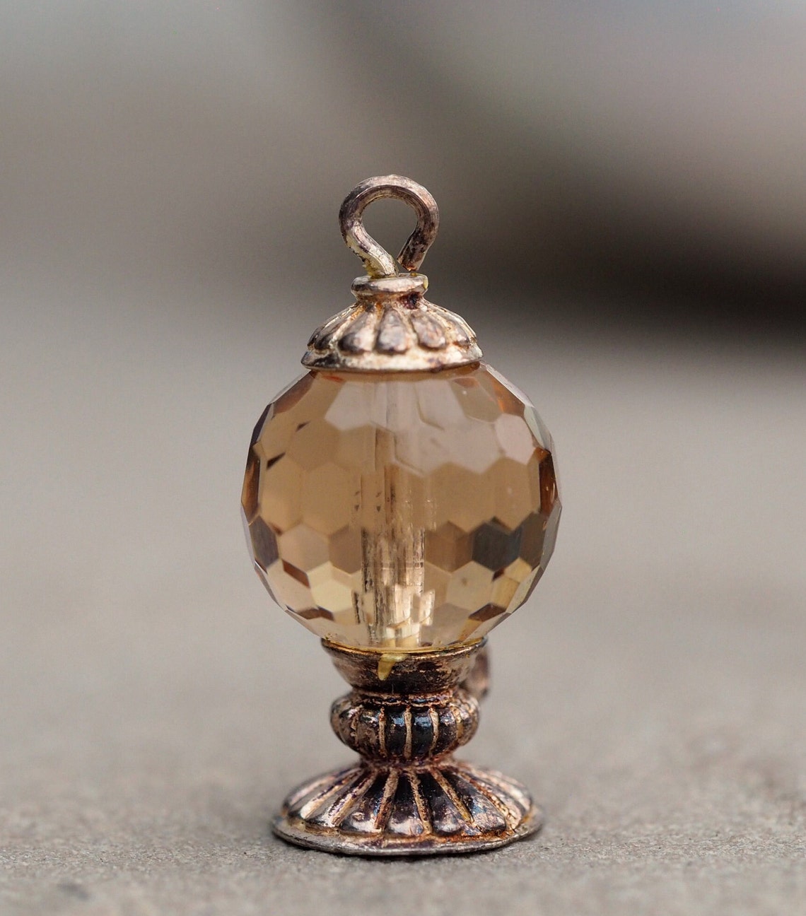 Table Oil Lamp Vintage Silver Charm Crystal - Etsy