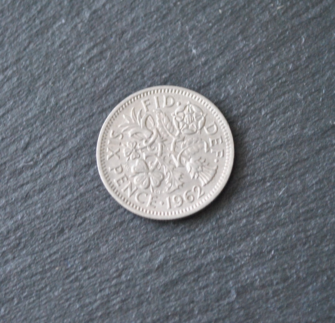 Vintage 1962 Six Pence Coin - Lucky - Wedding - Sixpence - Etsy UK