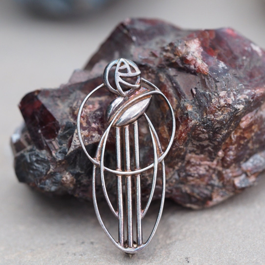 Charles Rennie Mackintosh Carrick CJL Vintage Silver Brooch - Etsy