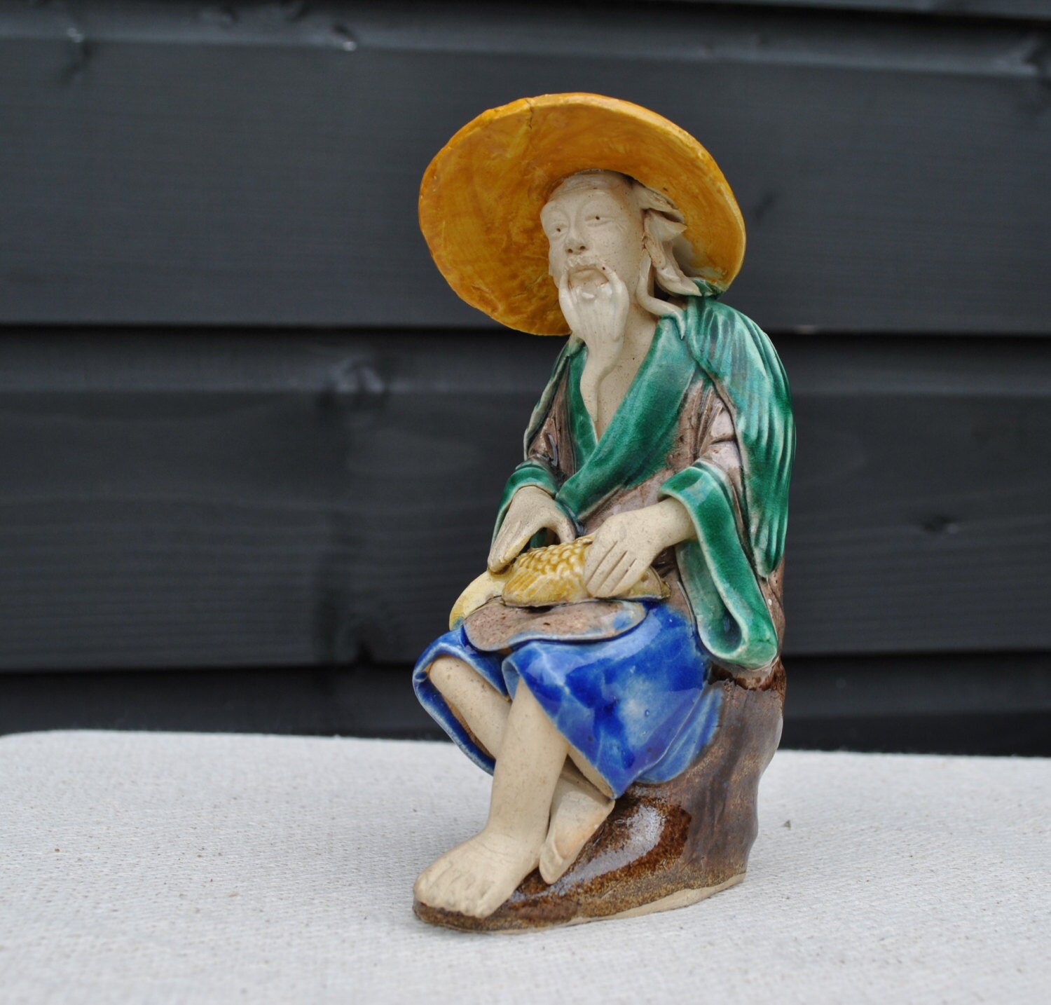 Vintage Hand Made Mud Man Sage Oriental Figurine Statue - Etsy Canada