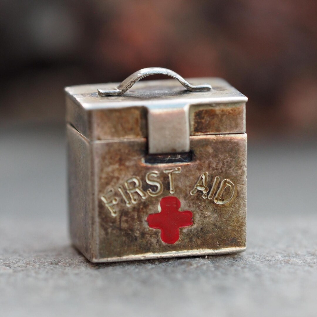 First Aid Box Vintage Georg Jenson Silver Charm or Pendant - Opening - Etsy
