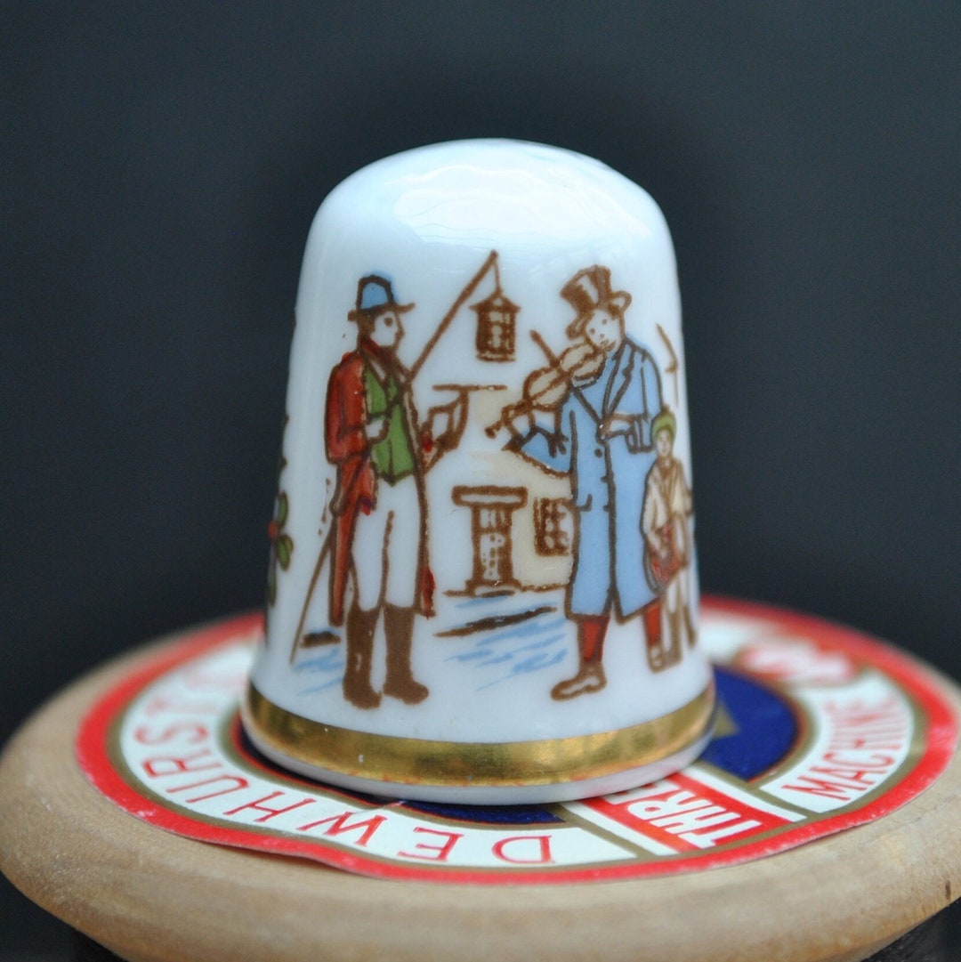 Christmas 1980 Caverswall Vintage China Thimble - Etsy