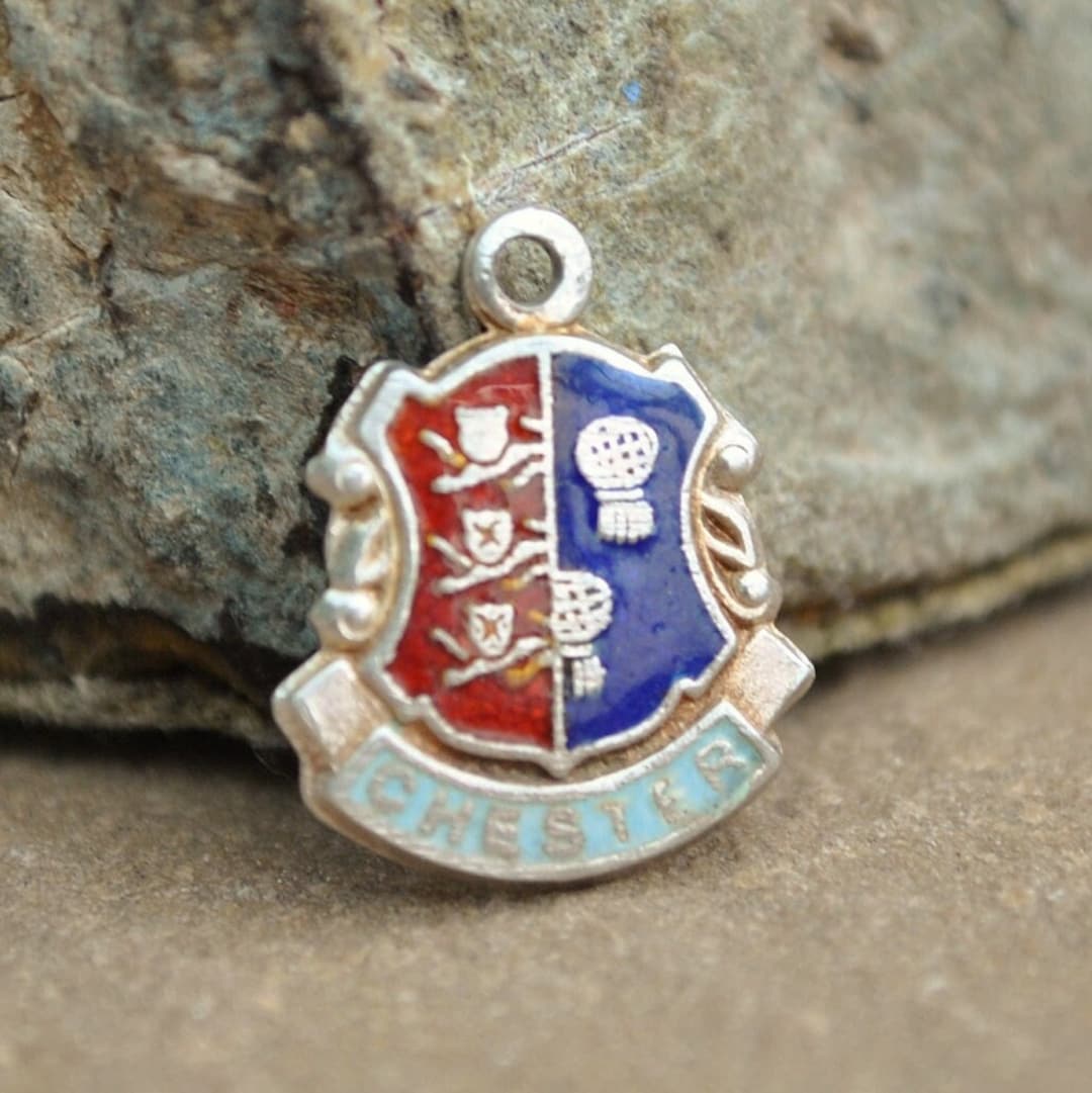 Chester Vintage Silver Charm Souvenir - Coat of Arms - Crest - Etsy