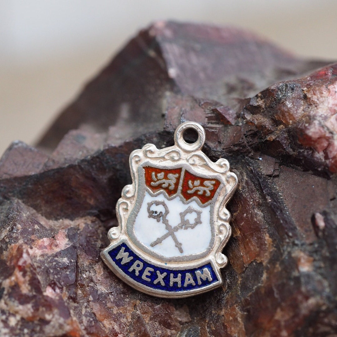 Wrexham, Wales Souvenir Crest Vintage Silver Charm, Coat of Arms - Etsy