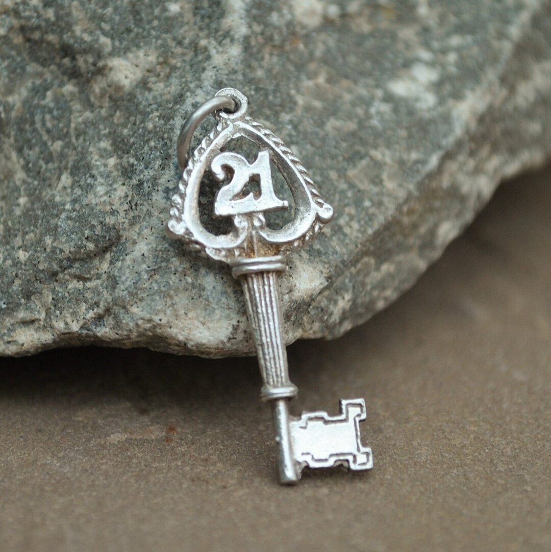 21st Key, Vintage Nuvo Silver Charm, Birthday, Keepsake, Milestone - Etsy