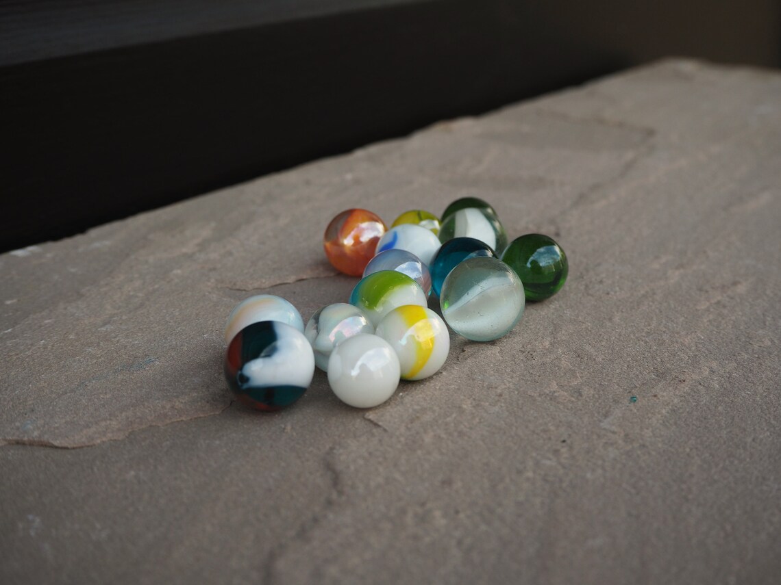Collection of 15 Old Glass Marbles Various Colours Vintage - Etsy