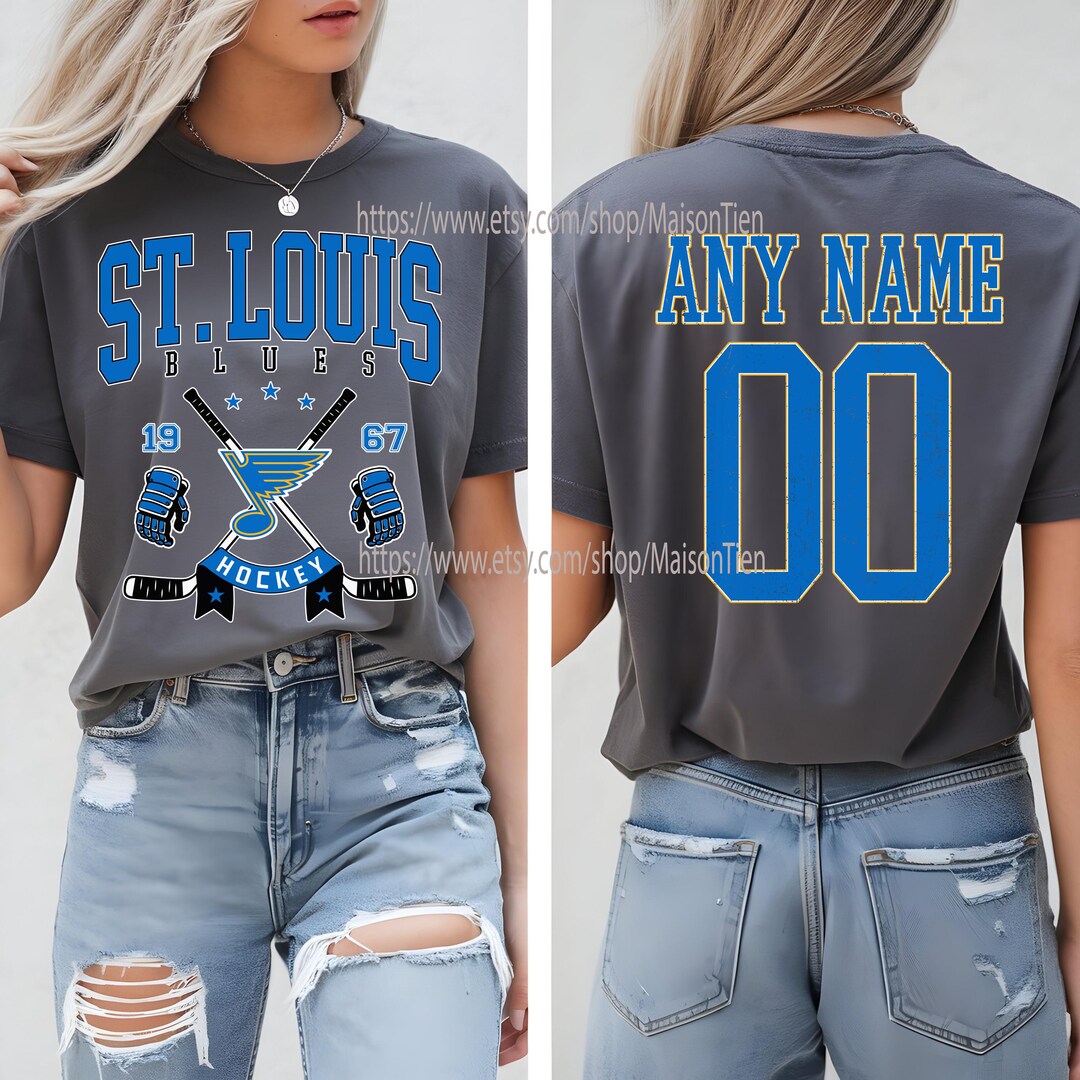 Personalized St. Louis Hockey Sweatshirt, St. Louis Blues Crewneck, St ...