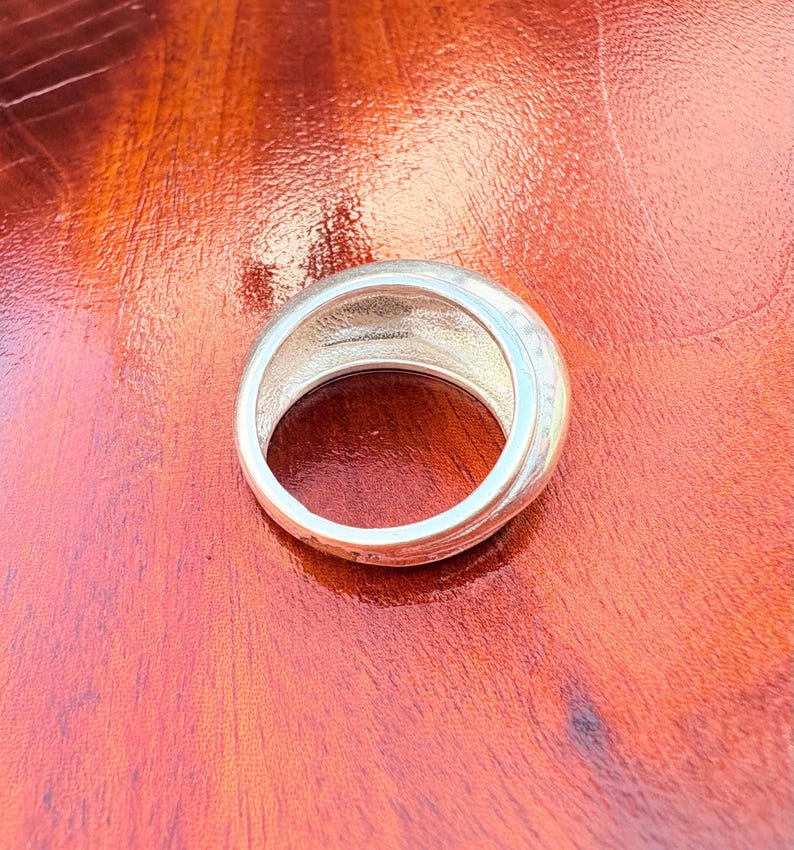 Sterling Silver Celtic Knot Dome Band Ring, Unisex Statement Jewelry - Etsy