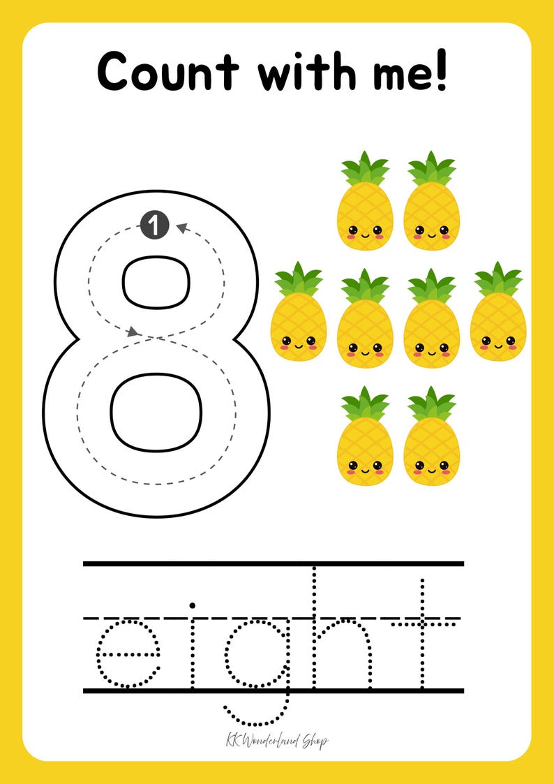 Printable Illustrative - Number Worksheets - Printable - Kindergarten ...