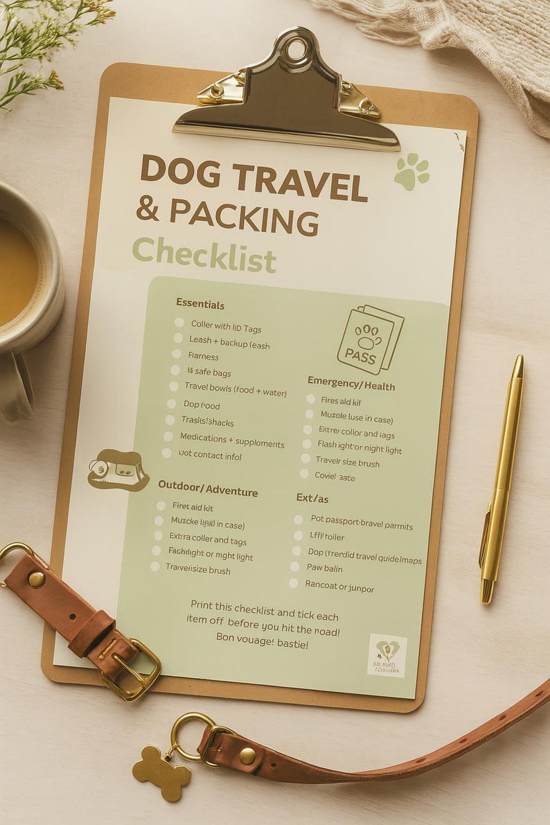 Dog Travel Checklist | Printable Packing List for Dog Owners | Pet ...
