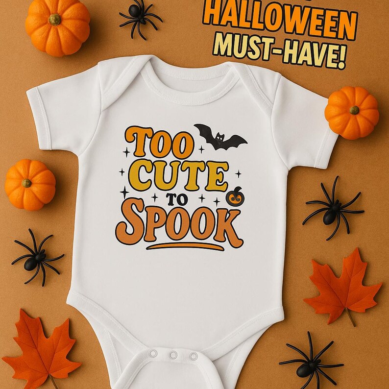 Baby Halloween Outfit | Too Cute to Spook Bodysuit | First Halloween ...
