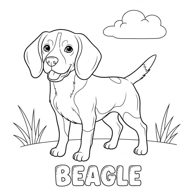 41 Printable Dog Breed Coloring Pages - Etsy