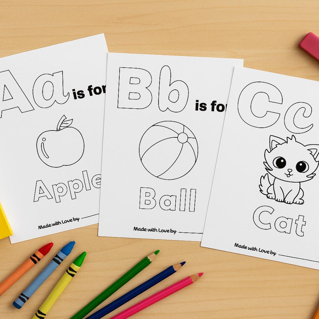 ABC Coloring Pages for Kids | Alphabet Letter Coloring Book A-Z ...